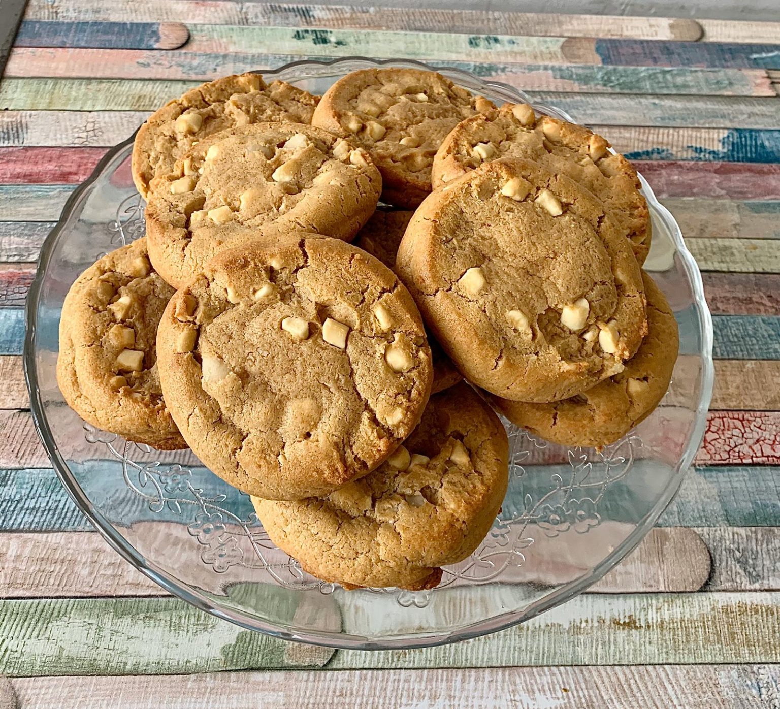 Macadamia witte chocolade koek - Het Broodlokaal